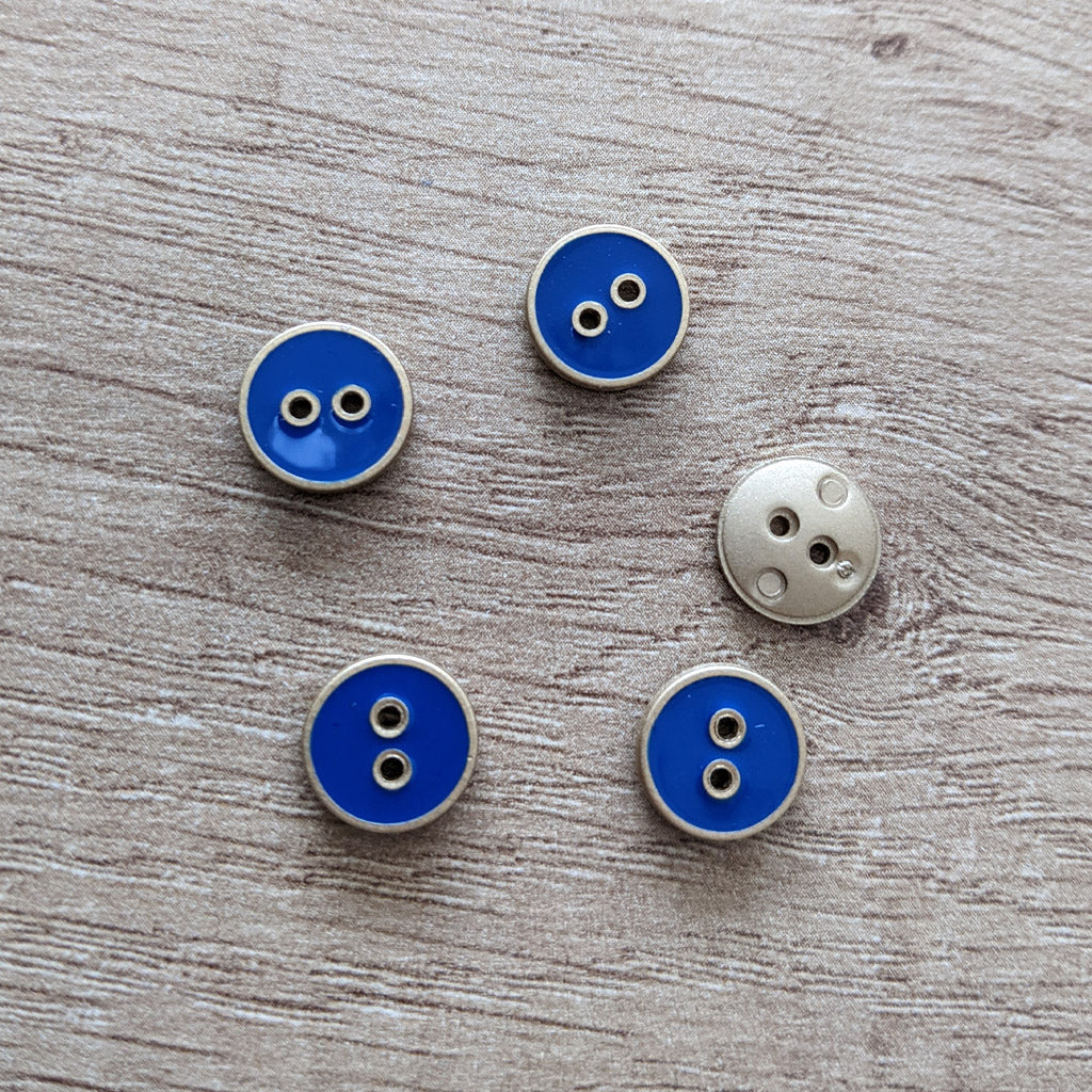 Boutons bleu lagon contour or 10 mm – Super Bison