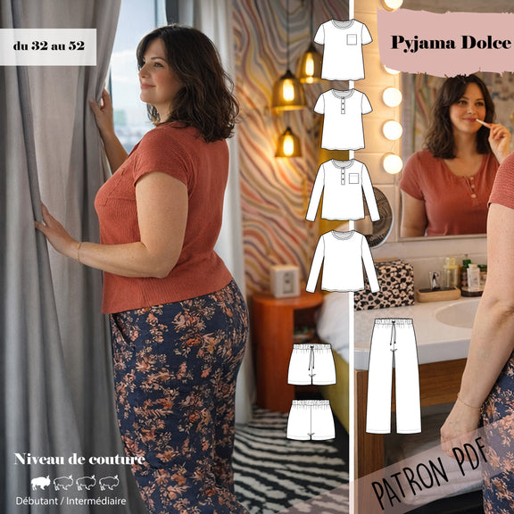 Patron Pyjama Dolce du 32 au 52 (PDF) – Super Bison