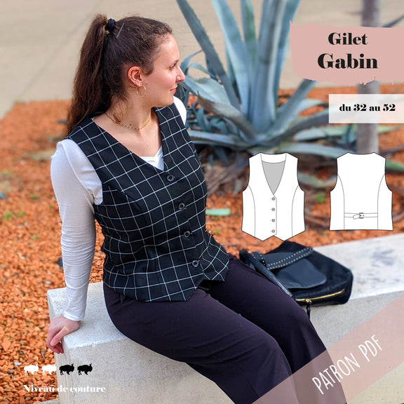Patron Gilet Gabin du 32 au 52 (PDF) – Super Bison