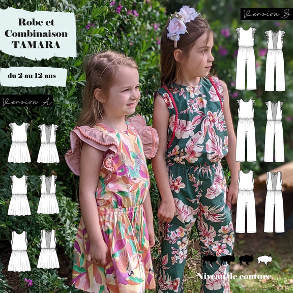 Patron Robe et Combinaison Tamara 2/12 ans – Super Bison