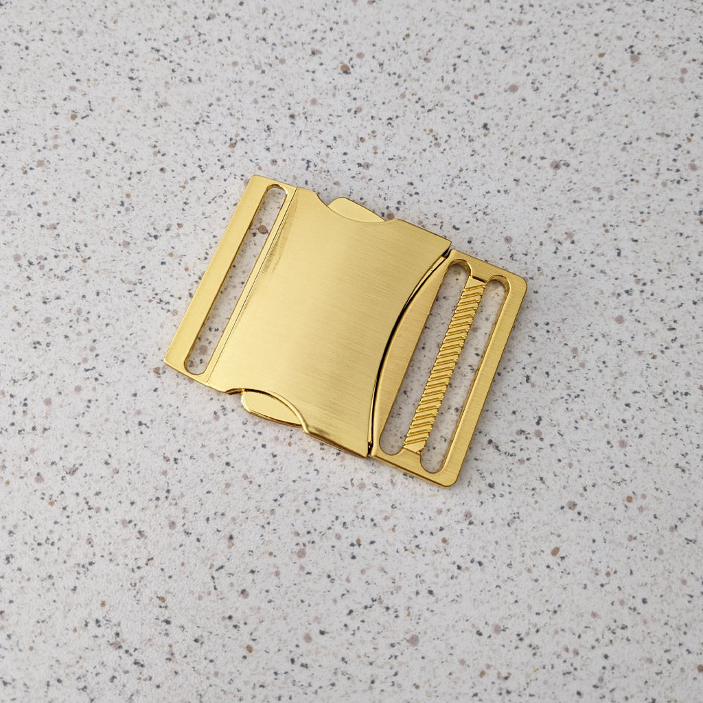 Boucle clip sangle 40 mm métal or – Super Bison