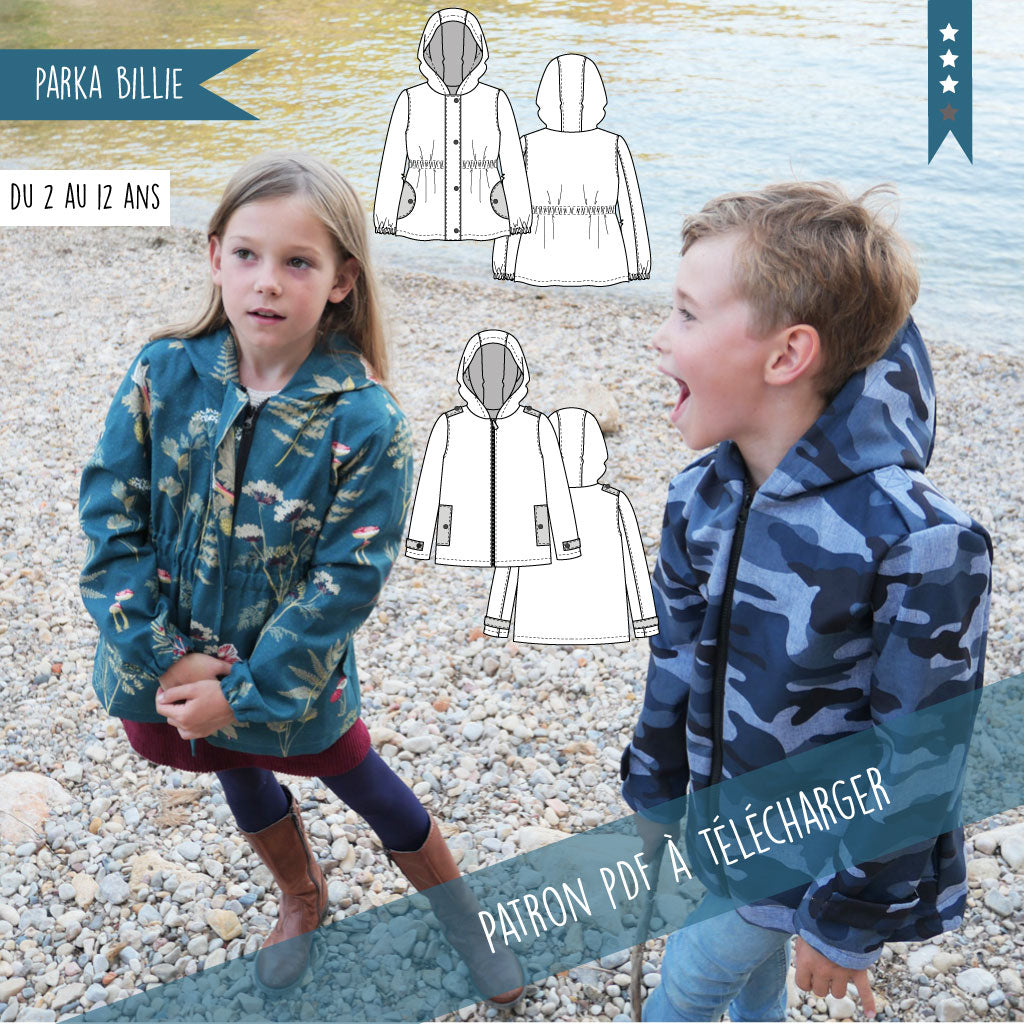 Patron parka Billie 2/12 ans (PDF) – Super Bison